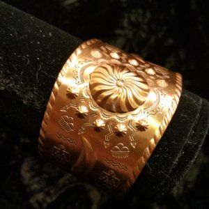 No Brand | Jewelry | Vintage Copper Wide Aztec Design Cuff Bracelet ...